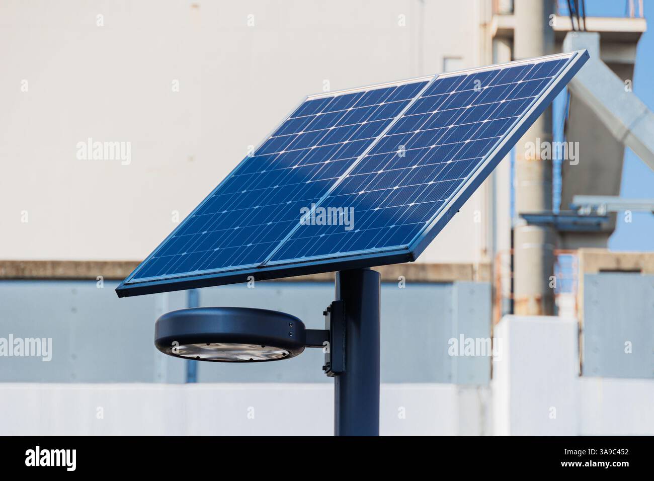 Solar power street lamp, Solar street light post led system in modern ...