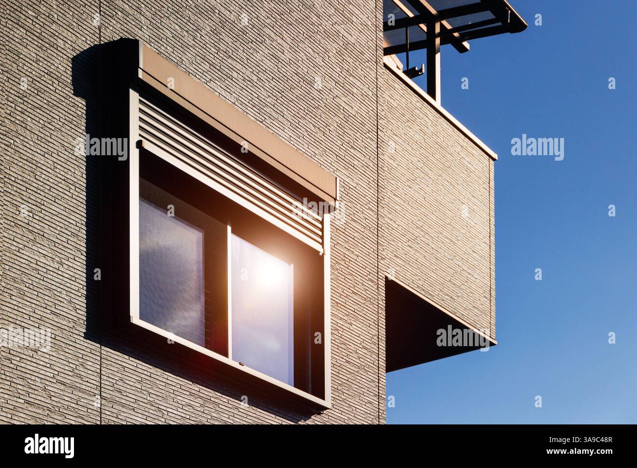 Japan Windows, Home window house in the city building with safety glass ...