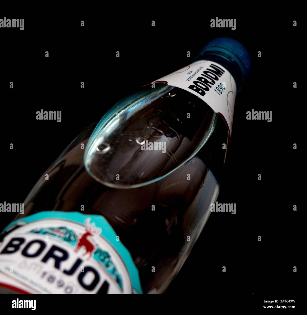 Borjomi (Georgian: ბორჯომი) is a mineral water from Georgia Stock Photo ...
