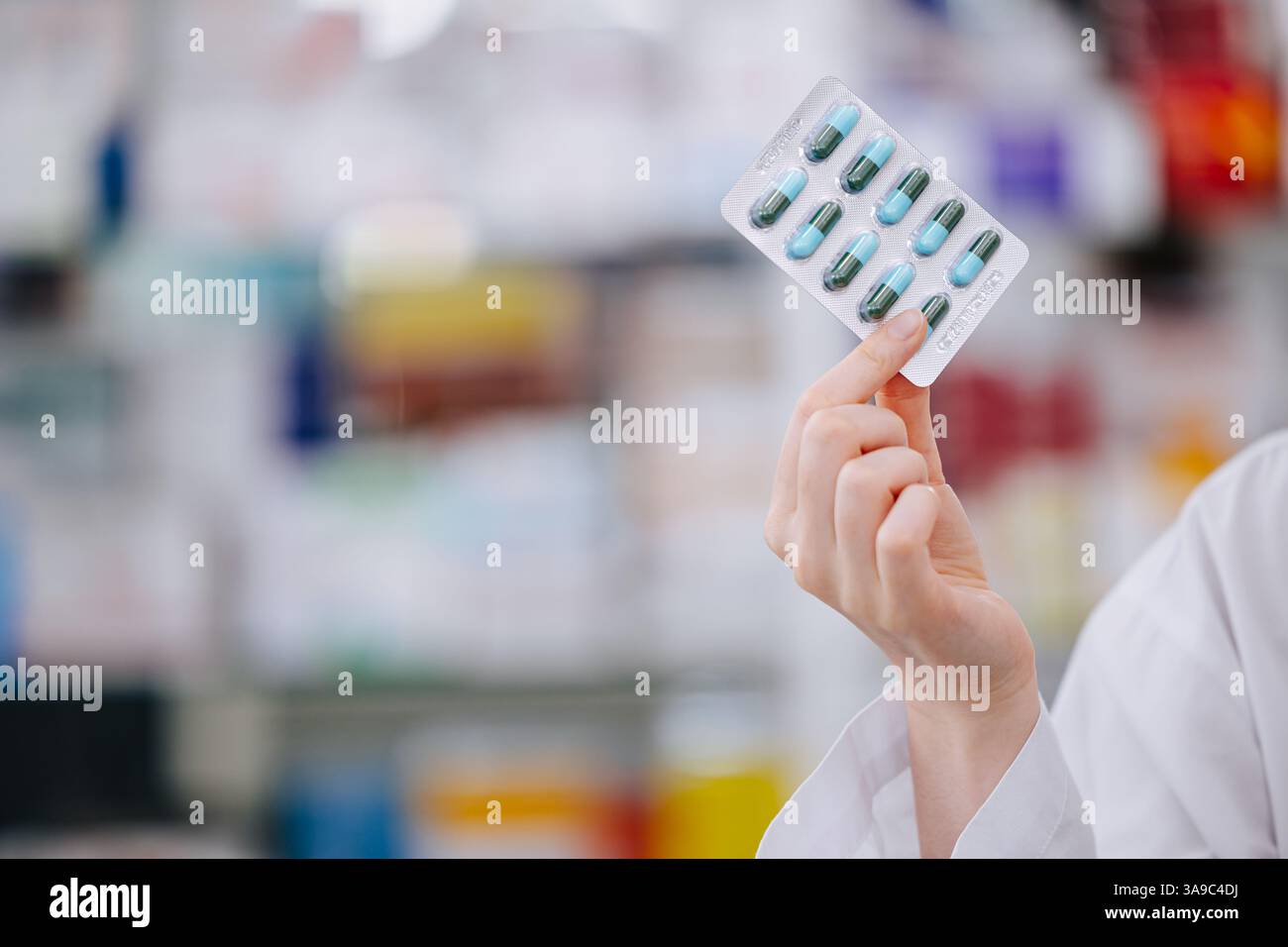 Pharmacist Holding Capsule Medicine Pack With Copy Space For Drug ...