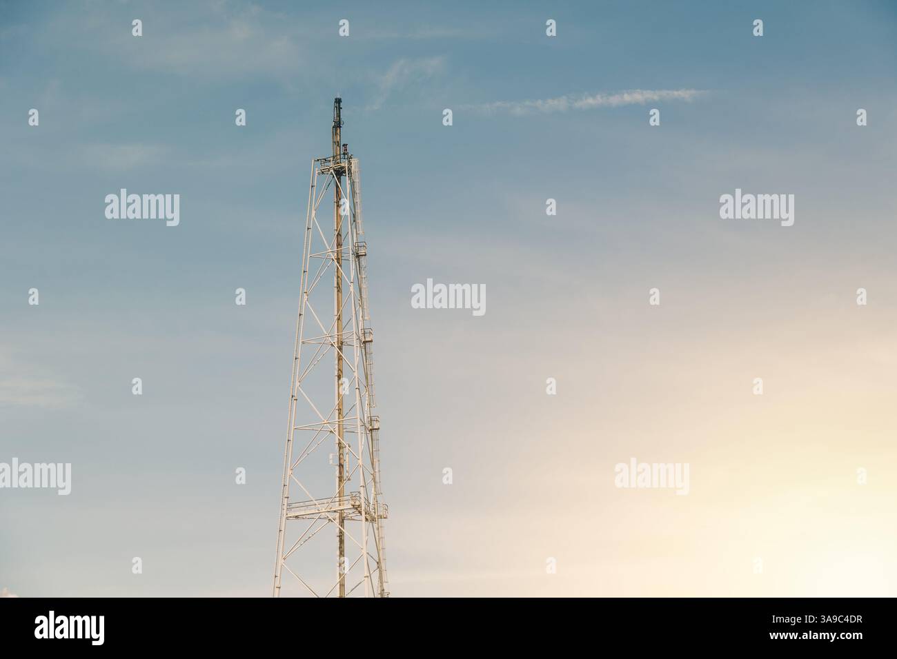 Flaring Methane Gas Fire Flare Tower in Refinery Petroleum Refinery ...