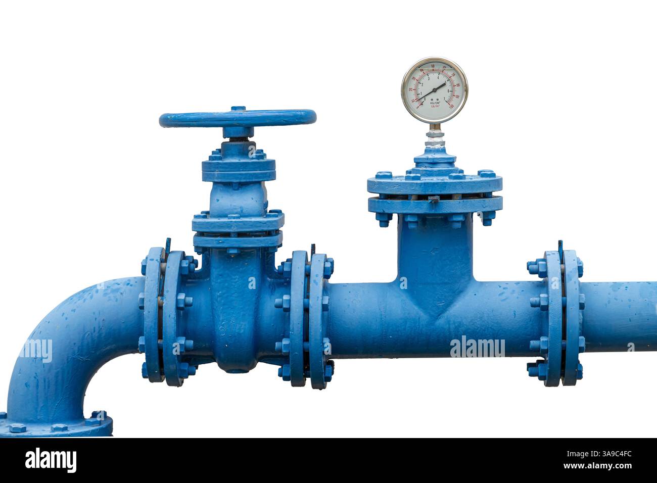 Heavy industry water pipe connector with gate valve pipeline and ...