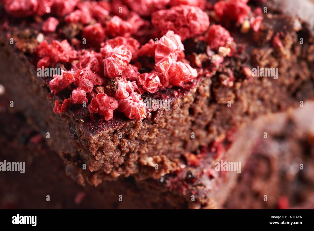 Close up of homemade gluten-free brownies made with red kidney beans ...