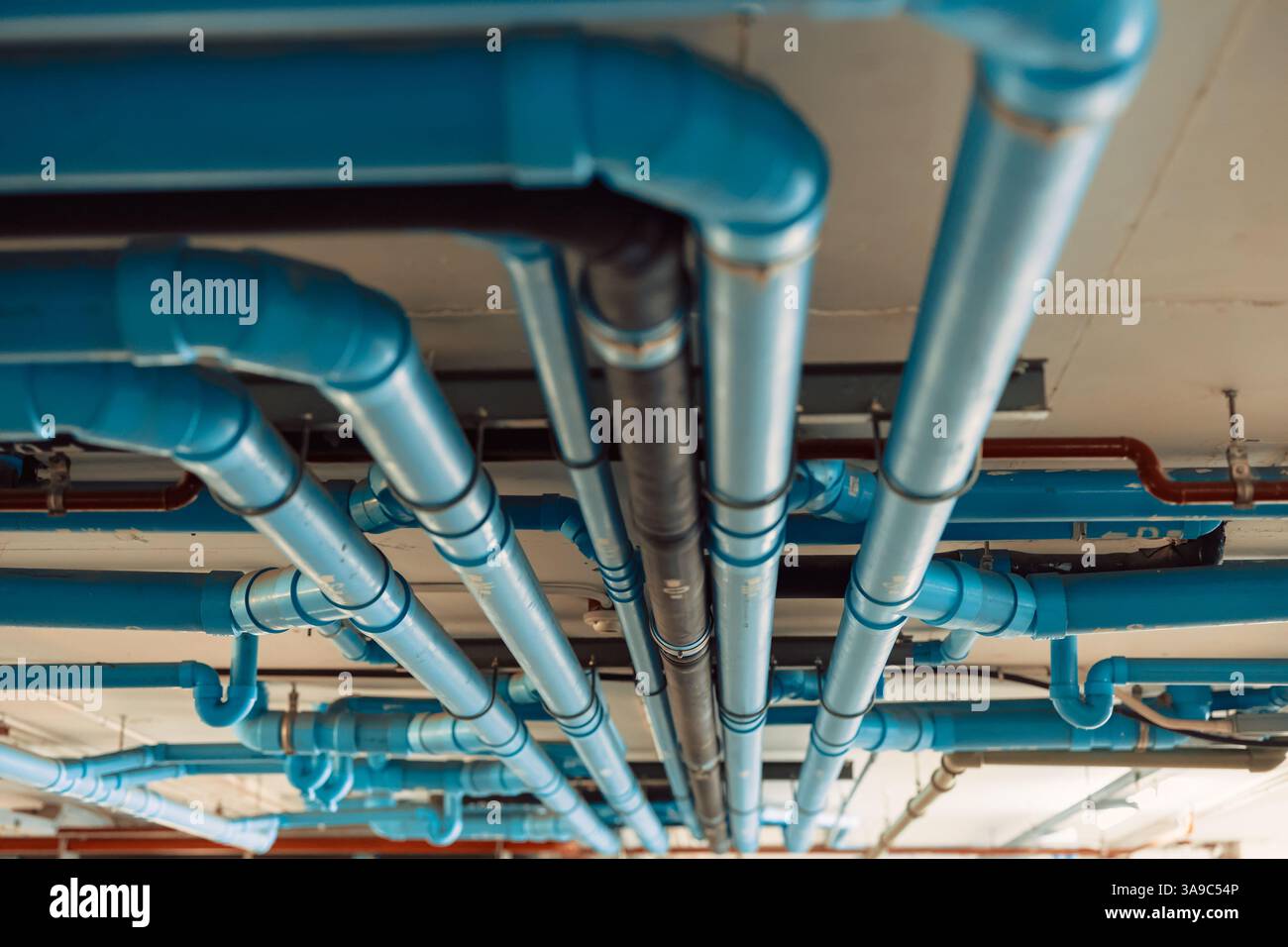 PVC water pipes watering system pipe engineer design in underground ...