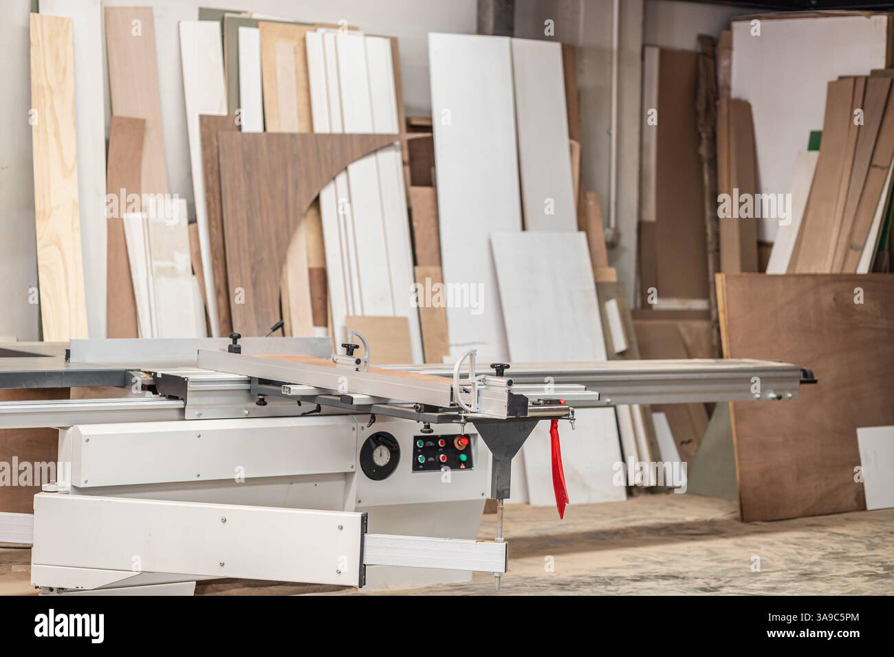 Professional Table Saw Machine. Saw Bench. Wood workshop tools studio ...