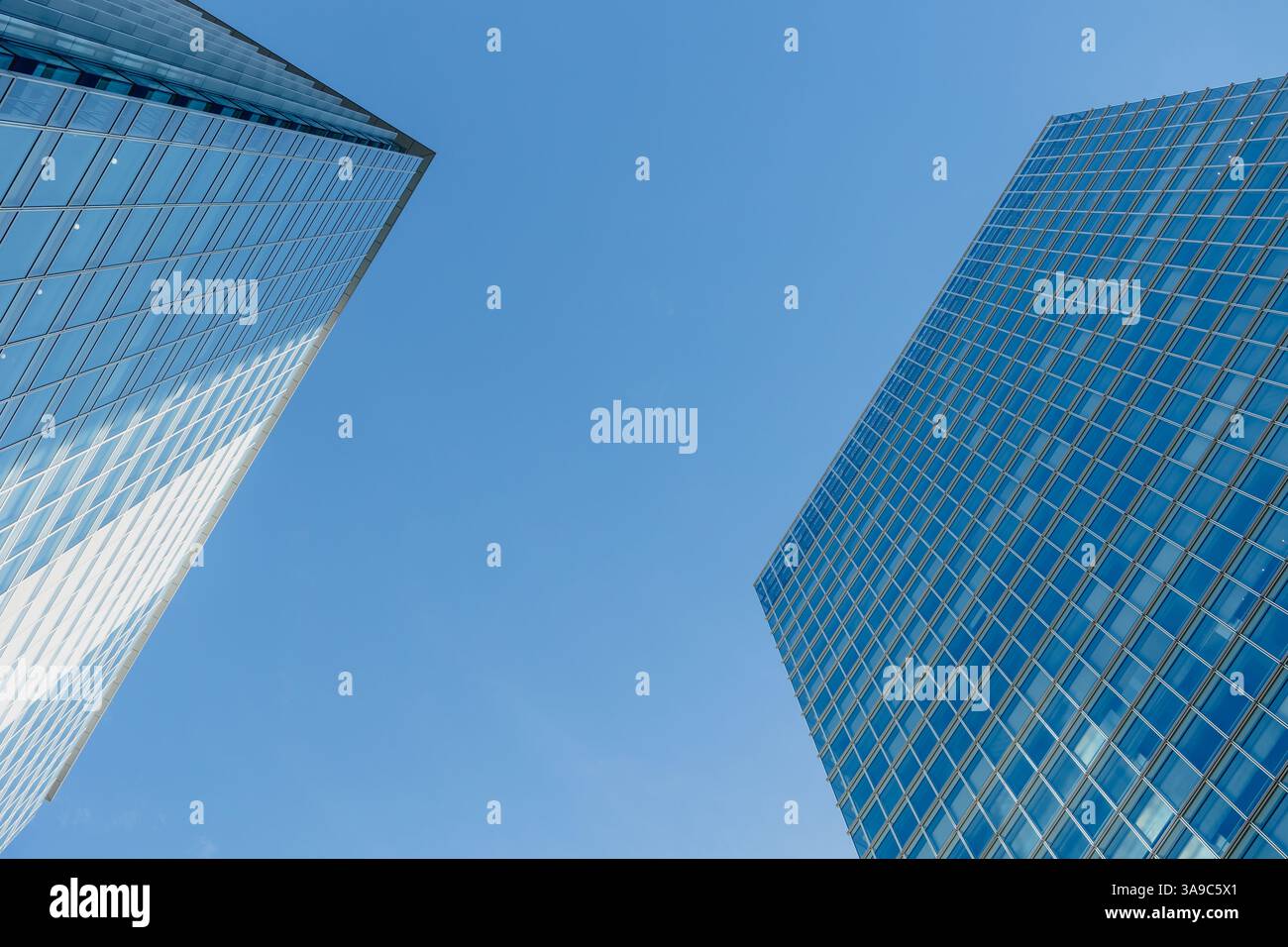 Modern office opposite two building high rise in city urban business ...