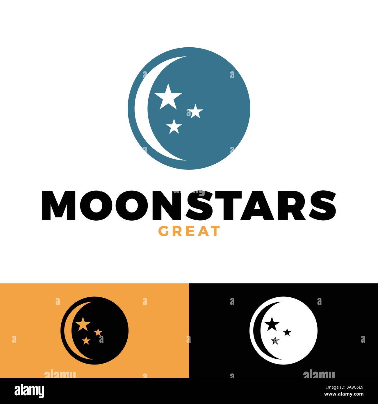 Vector label stars moon Stock Vector Images - Alamy
