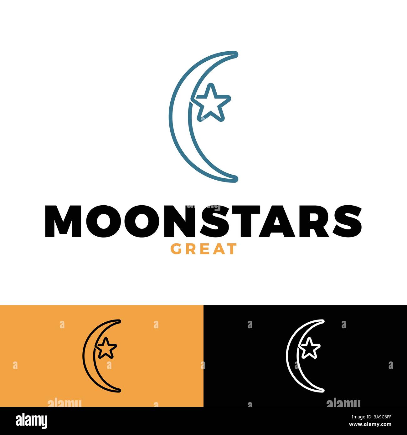 Vector label stars moon Stock Vector Images - Alamy