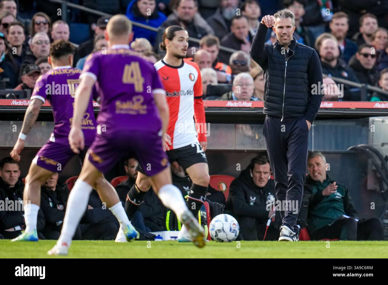 ROTTERDAM, 30-03-2025 , Stadium Feijenoord de Kuip , Dutch Eredivisie ...