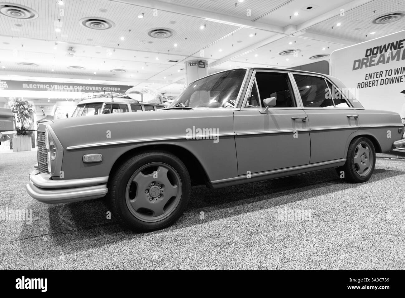 New York City, USA - March 27, 2024: Mercedes Benz 280SE Coupe retro ...
