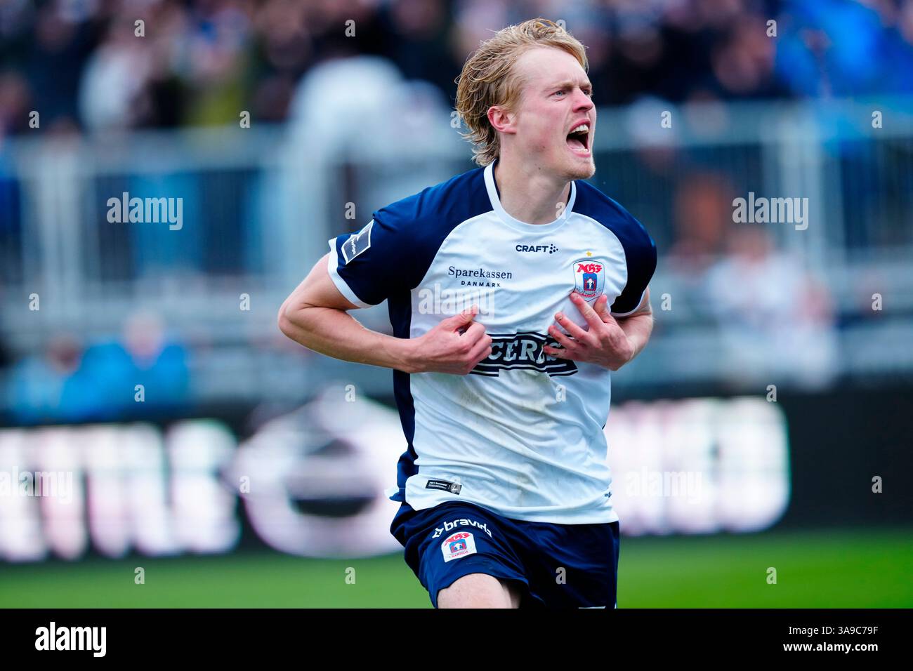 Aarhus, Denmark. 30th Mar, 2025. Superligakampen mellem AGF og FC ...