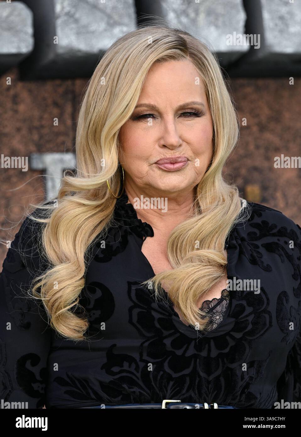 London, UK. March 30th, 2025. Jennifer Coolidge arriving at A Minecraft ...