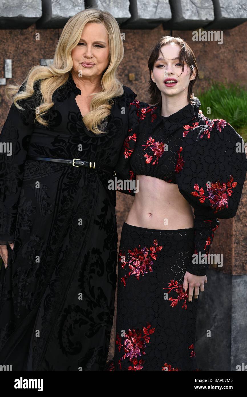 London, UK. March 30th, 2025. Jennifer Coolidge and Emma Myers arriving ...