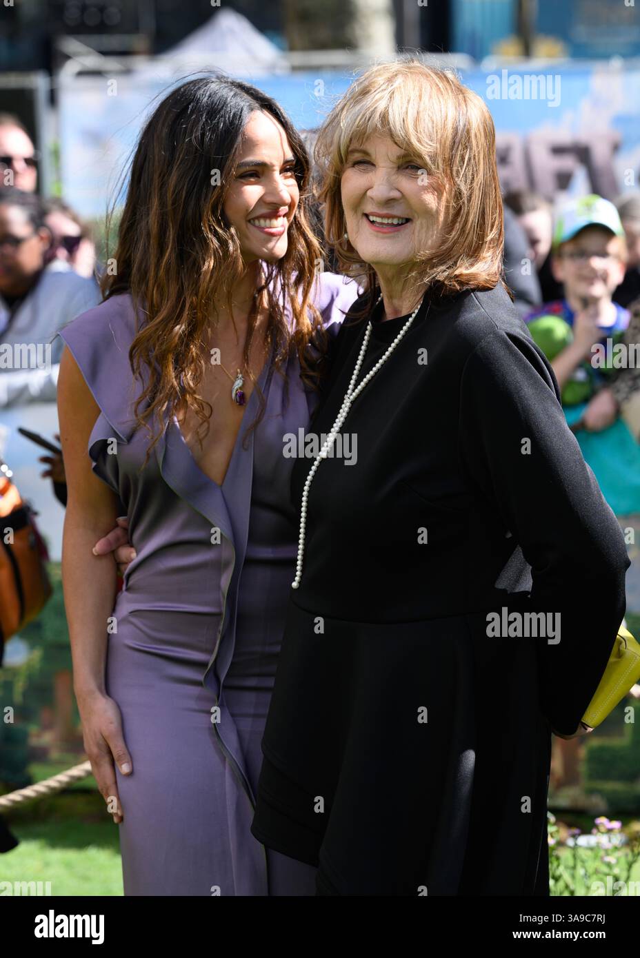 London, UK. March 30th, 2025. Adria Arjona and Jason MomoaÕs mother ...