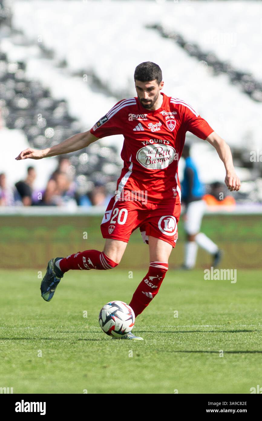 Pierre Lees Melou of Brest during the French championship Ligue 1 ...