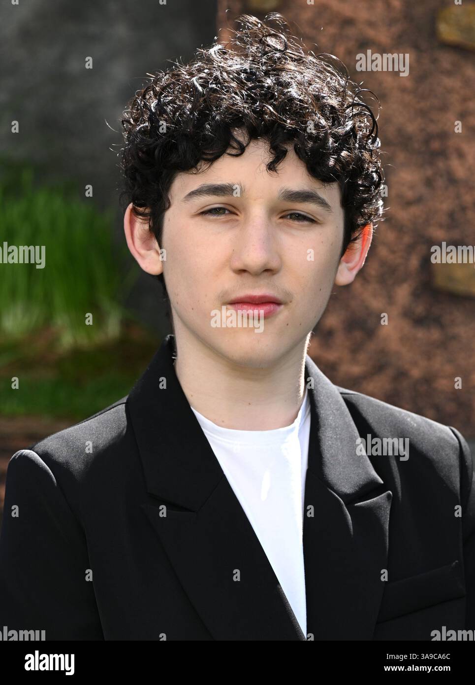 London, UK. March 30th, 2025. Sebastian Hansen arriving at A Minecraft Movie World Premiere ...