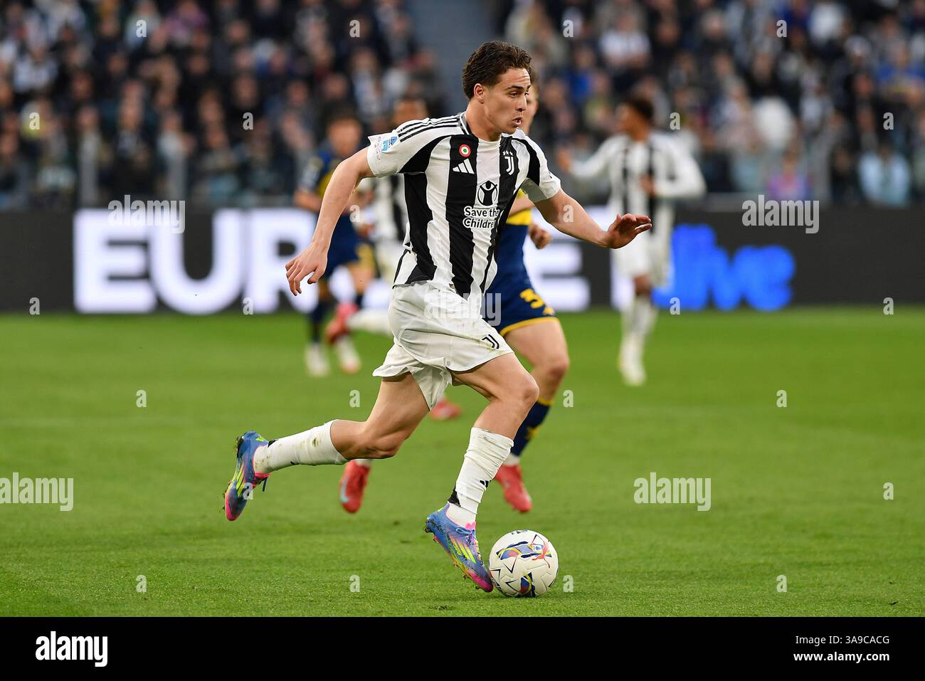 Turin, Italy. 30th Mar, 2025. Kenan Yildiz of Juventus FC during Serie A 2024/25 match between ...