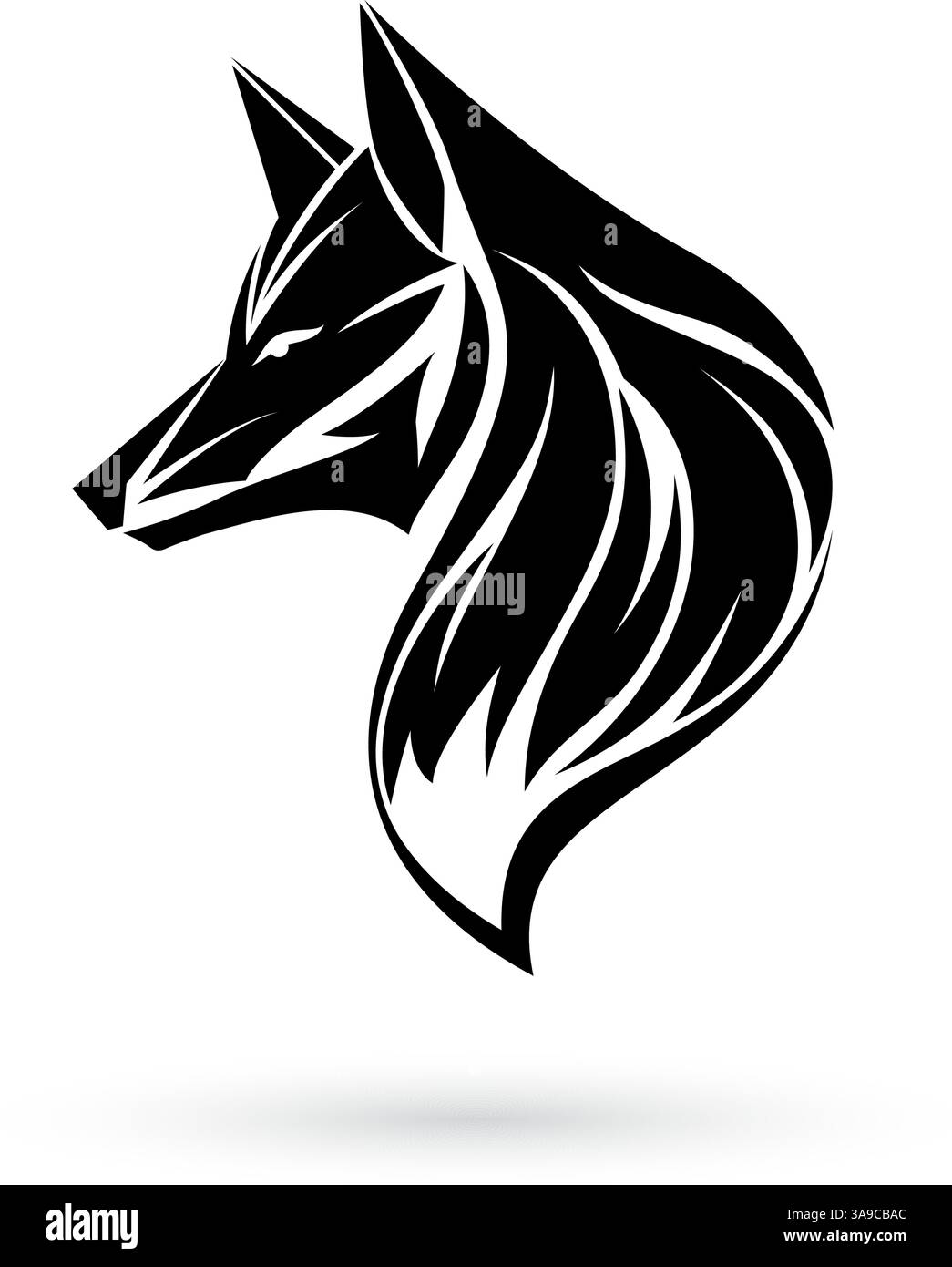 Illustrations depict a versatile fox head animal emblem suitable for ...