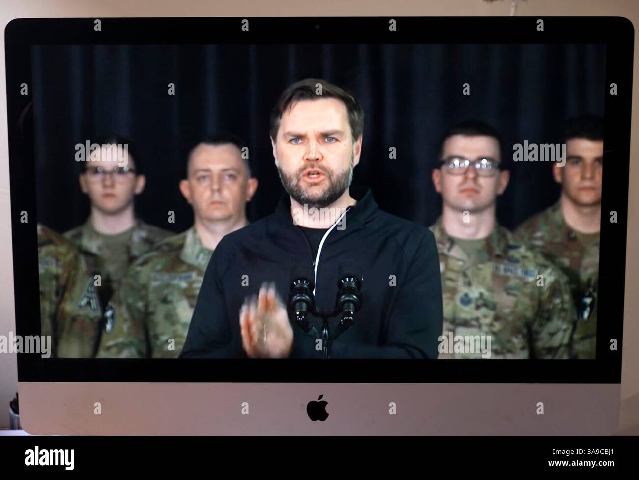 JD Vance addresses US troops at military base in Pituffik Greenland on ...