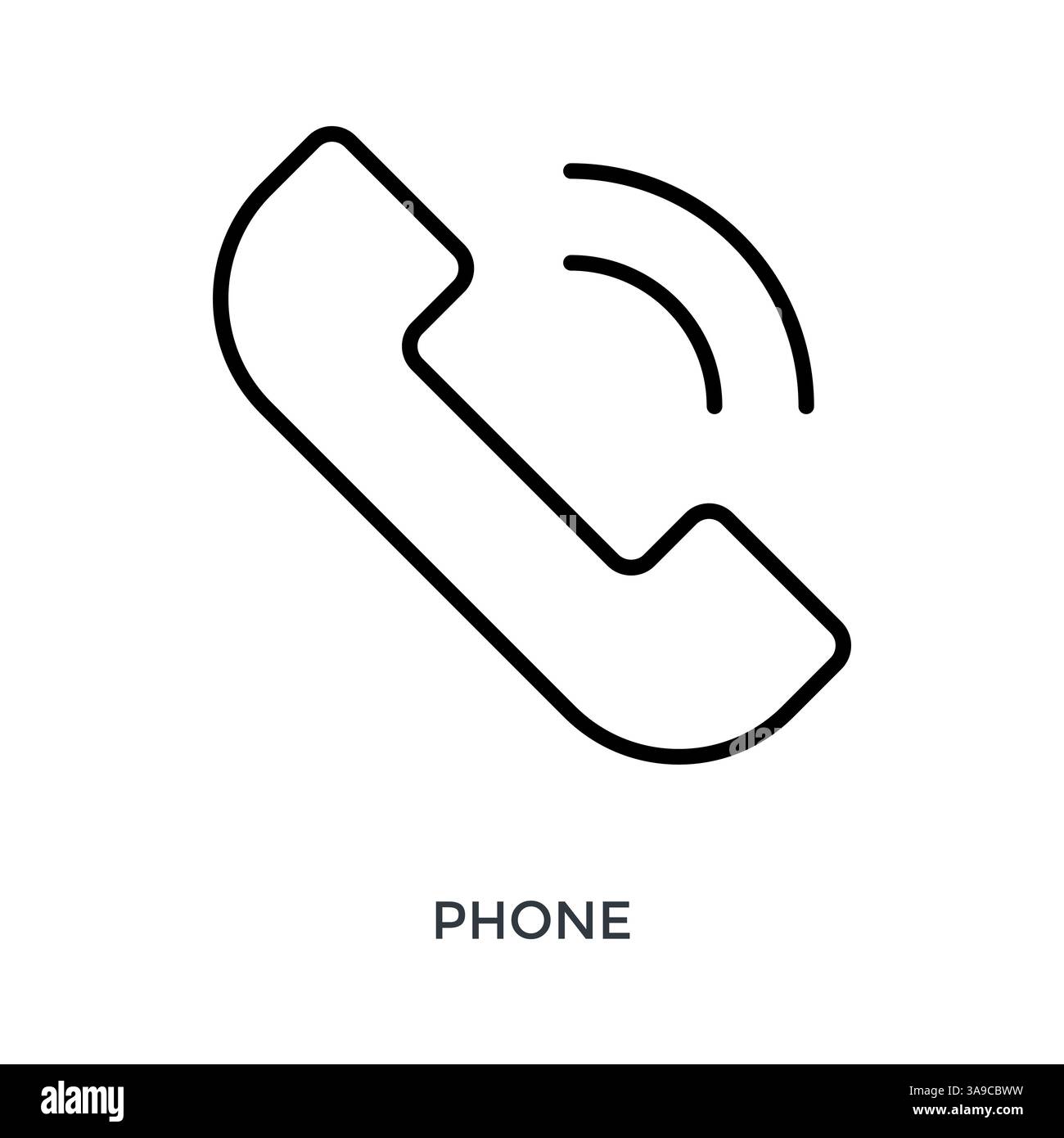 Phone Icon Outline Style. Vector Illustration For Graphic Design Stock ...