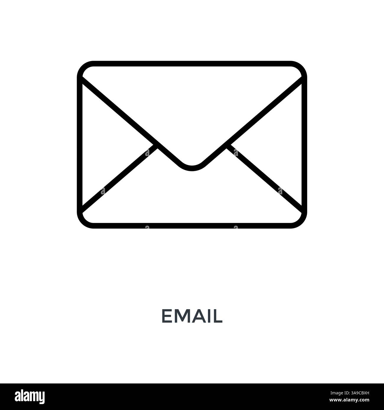 Email Icon Outline Style. Vector Illustration For Graphic Design Stock ...