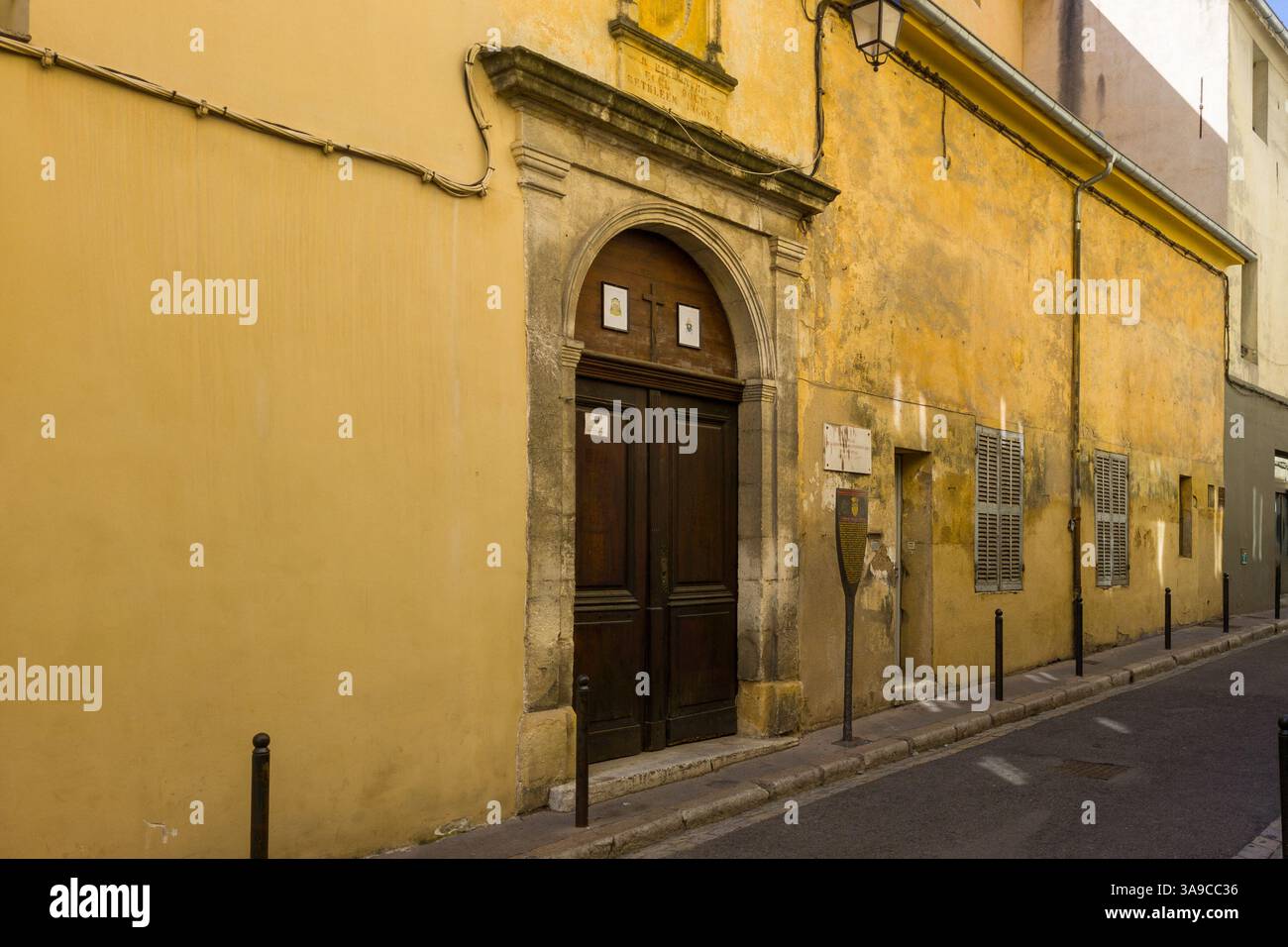 Aix En Provence, France. 30th Mar, 2025. The chapel of the confrerie ...
