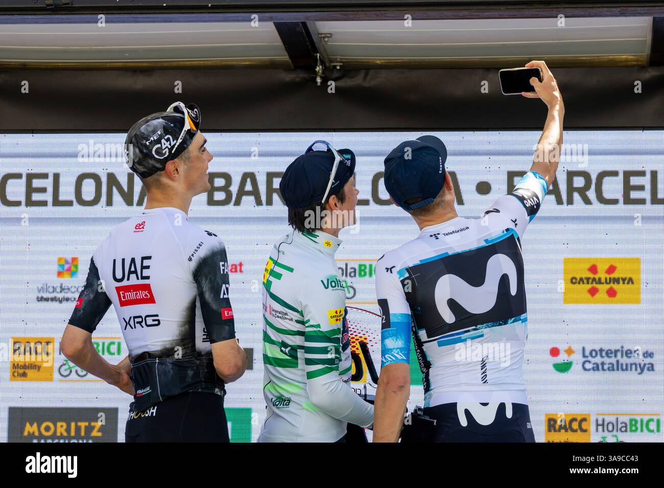 BARCELONA, SPAIN - MARCH 30: Primoz Roglic of team Red Bull - BORA ...