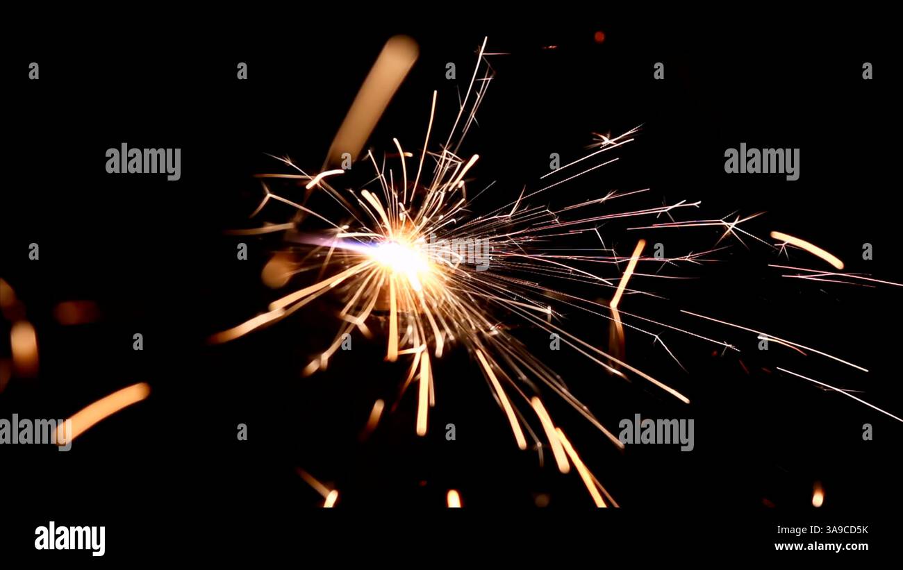 Metall cutting sparks with gas welding Stock Photo - Alamy