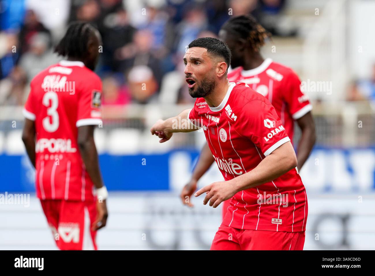12 Jordan FERRI (mhsc) during the Ligue 1 McDonald's match between ...