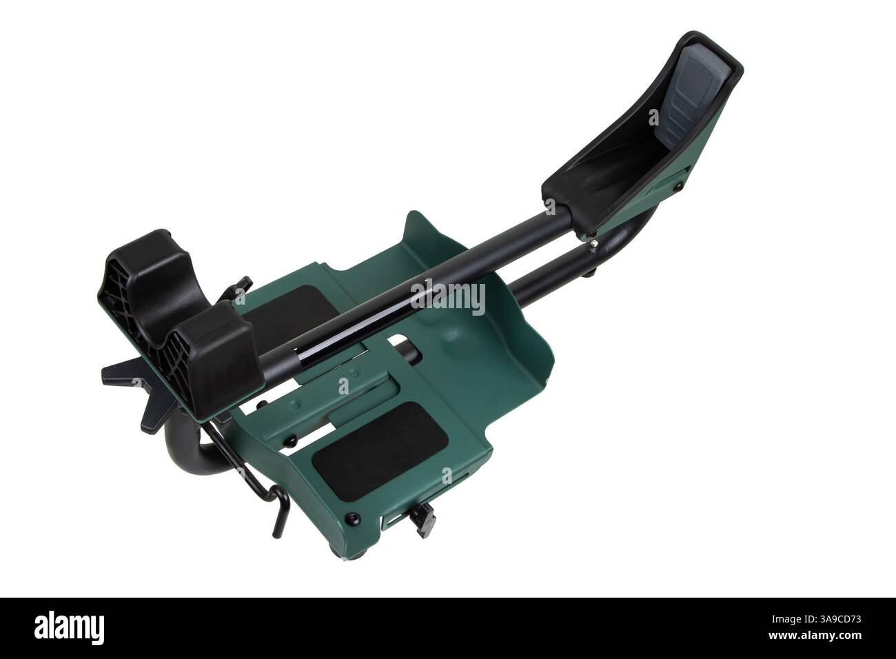 A green and black shooting rest designed for stabilizing firearms ...