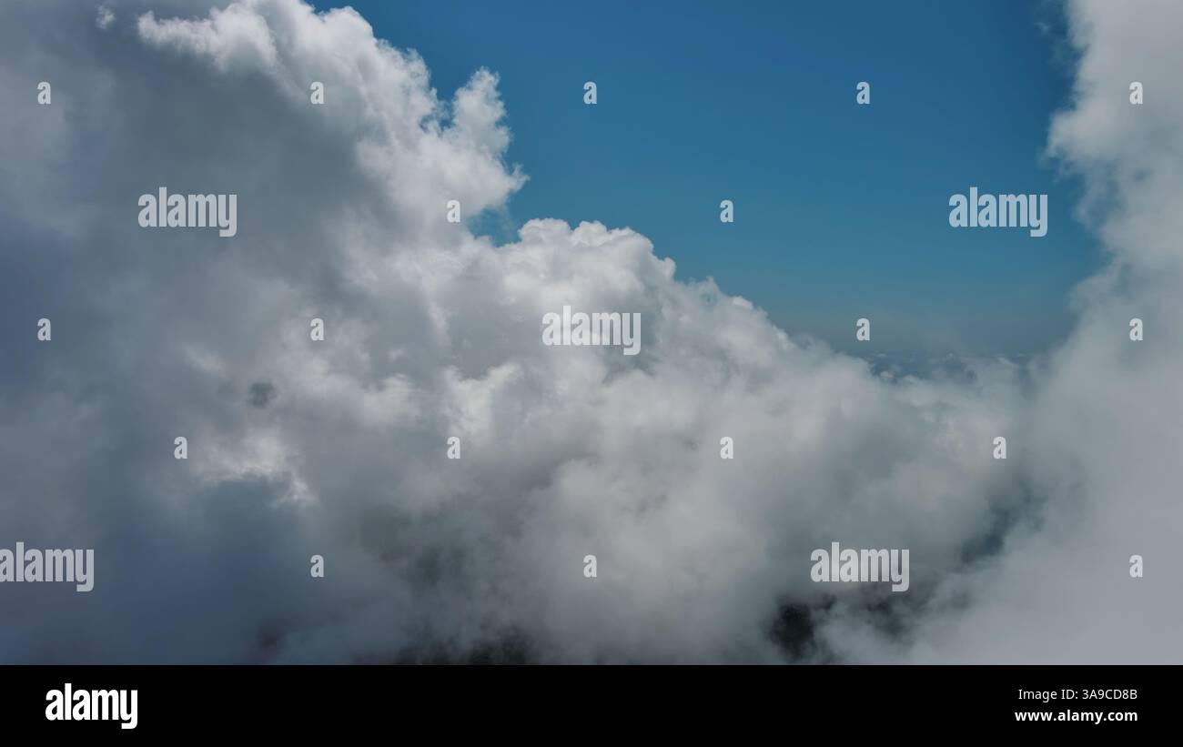Aerial drone flying through cloud hi-res stock photography and images ...