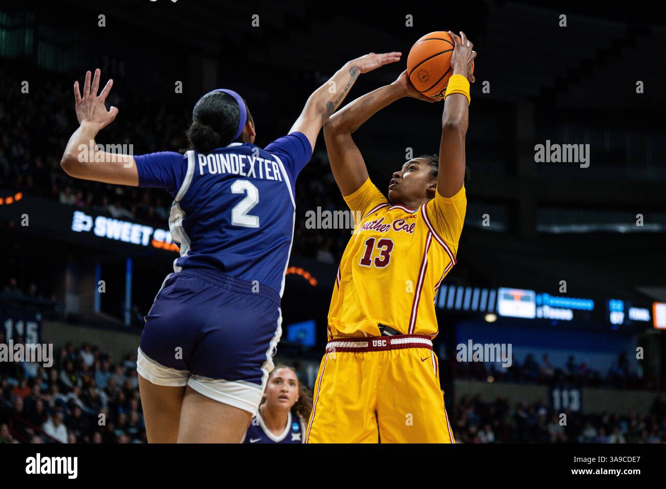 USC Trojans center Rayah Marshall (13) shoots over Kansas State ...