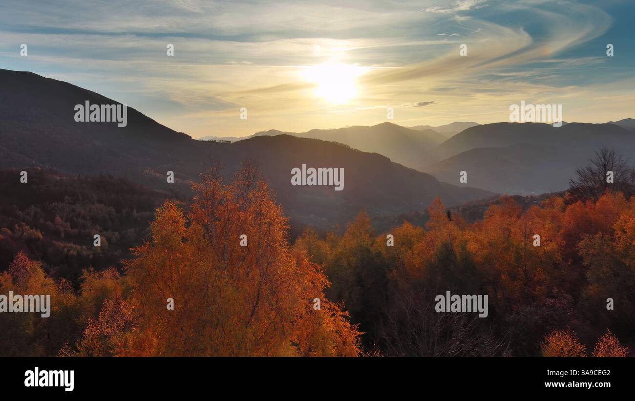 Vibrant sunset aerial view hi-res stock photography and images - Alamy