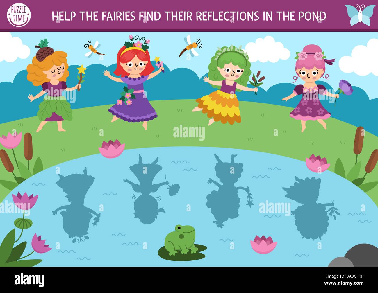 Pond in shadow Stock Vector Images - Alamy