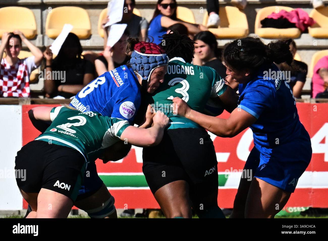 Elisa Giordano ( Italy ) and Linda Djougang ( Ireland ) during the ...
