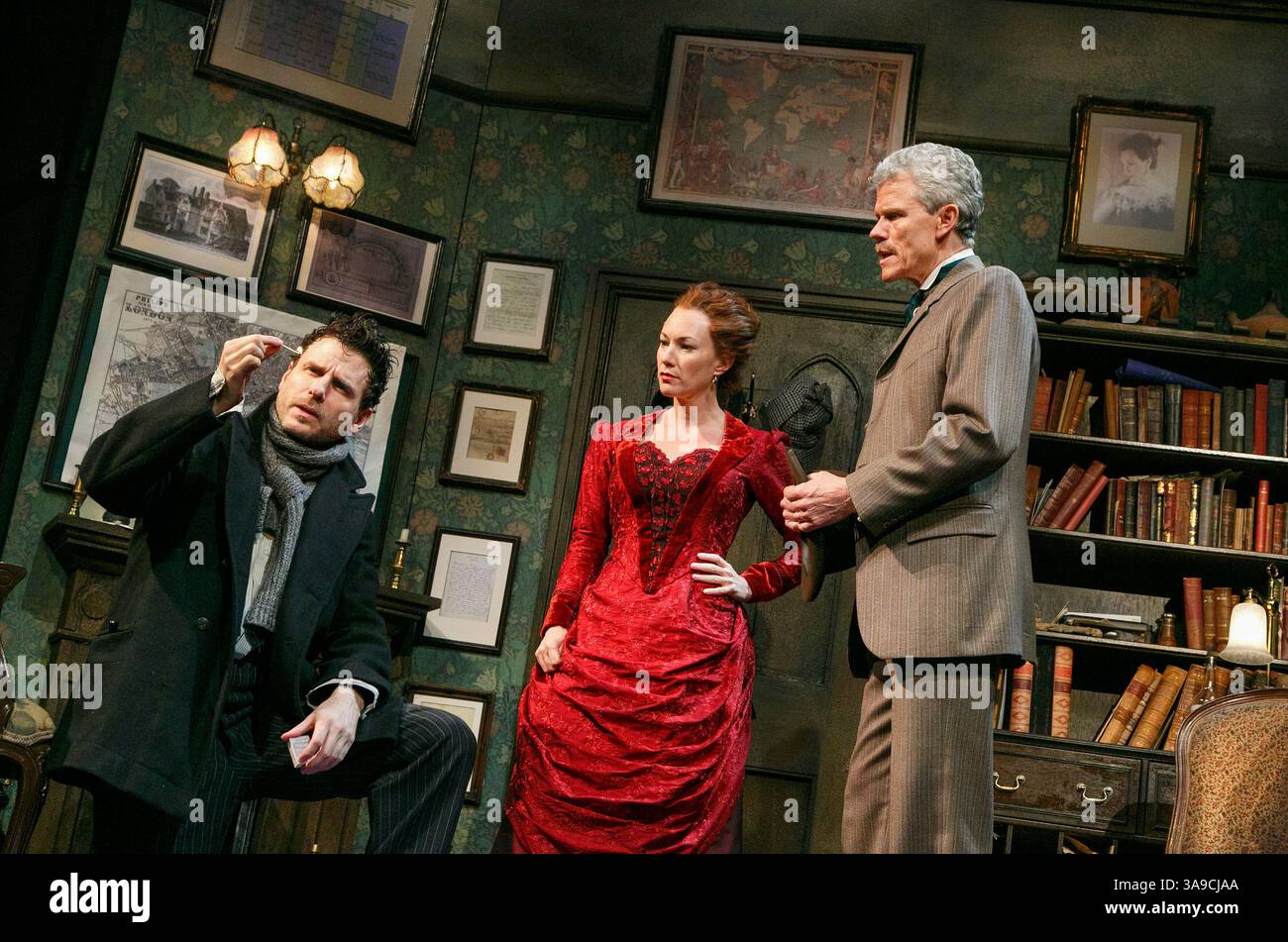l-r: Jason Durr (Sherlock Holmes), Tanya Franks (Irene Adler), Andrew ...