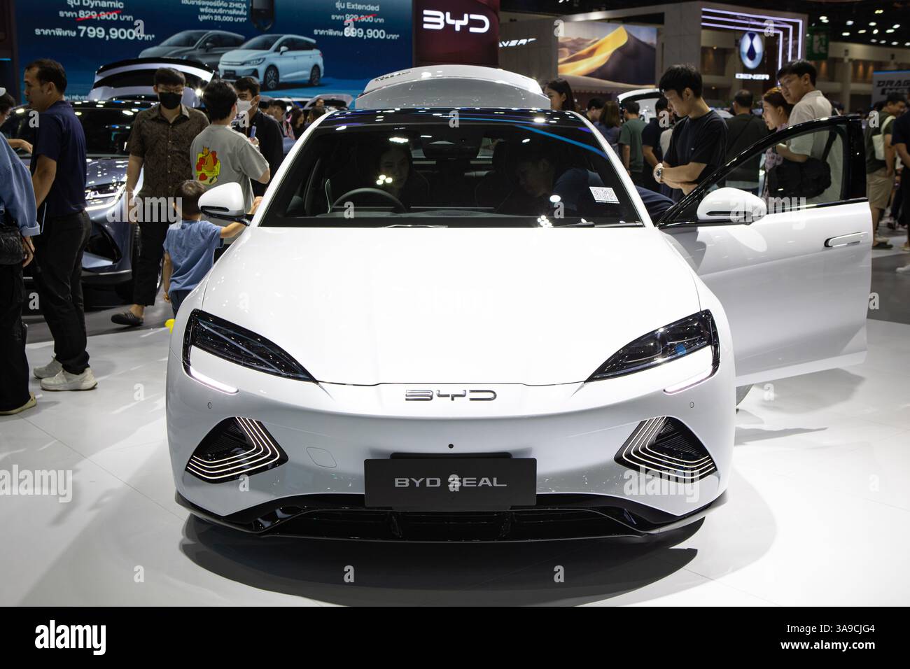 BYD vehicle is displayed at The 46th Bangkok International Motor Show ...