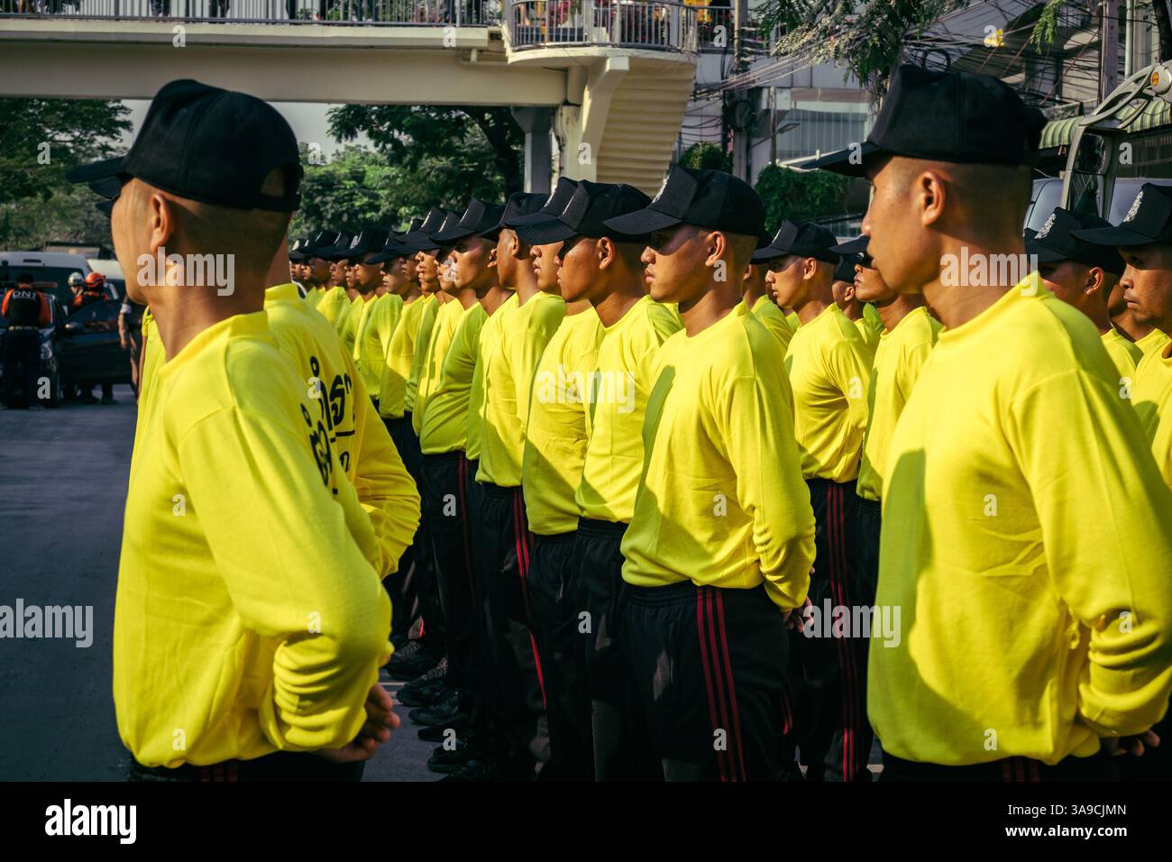 Bangkok, Thailand, March 29, 2025. Rescuers work at the site of a high ...