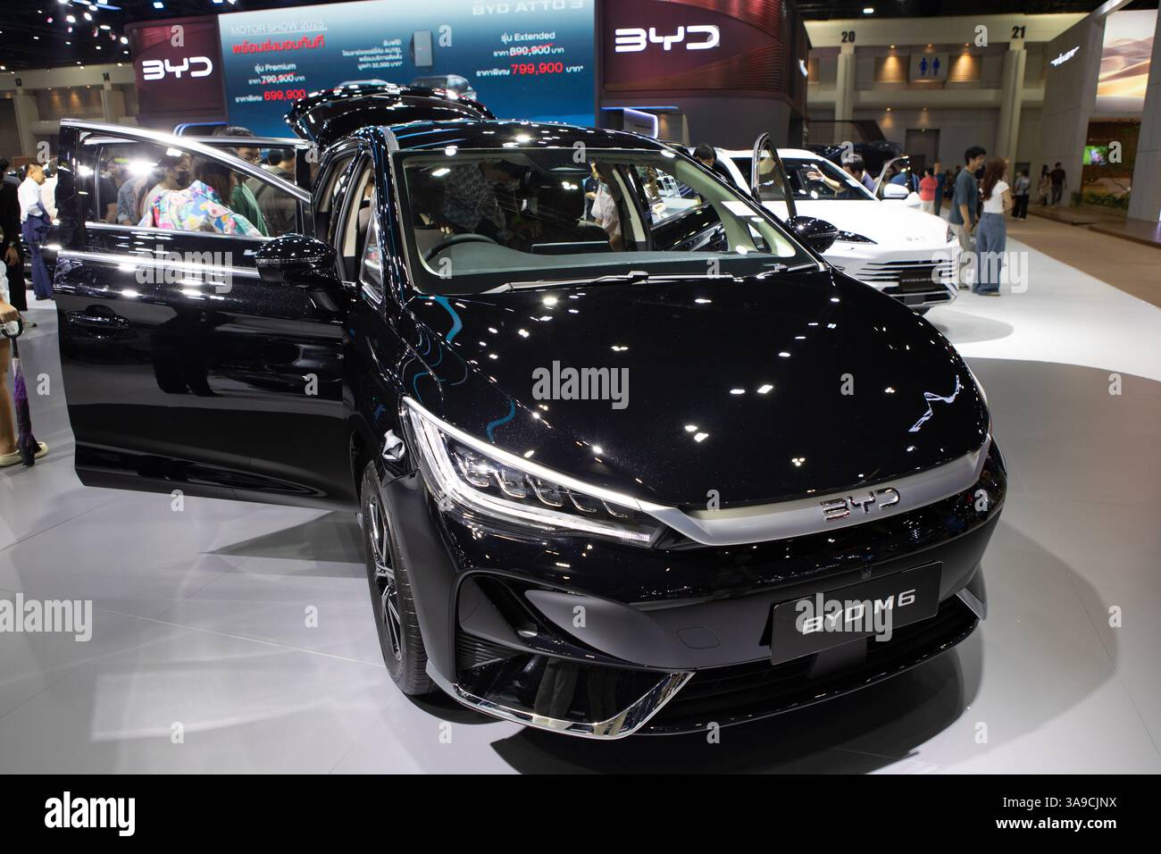 BYD vehicle is displayed at The 46th Bangkok International Motor Show at IMPACT Challenger Hall ...