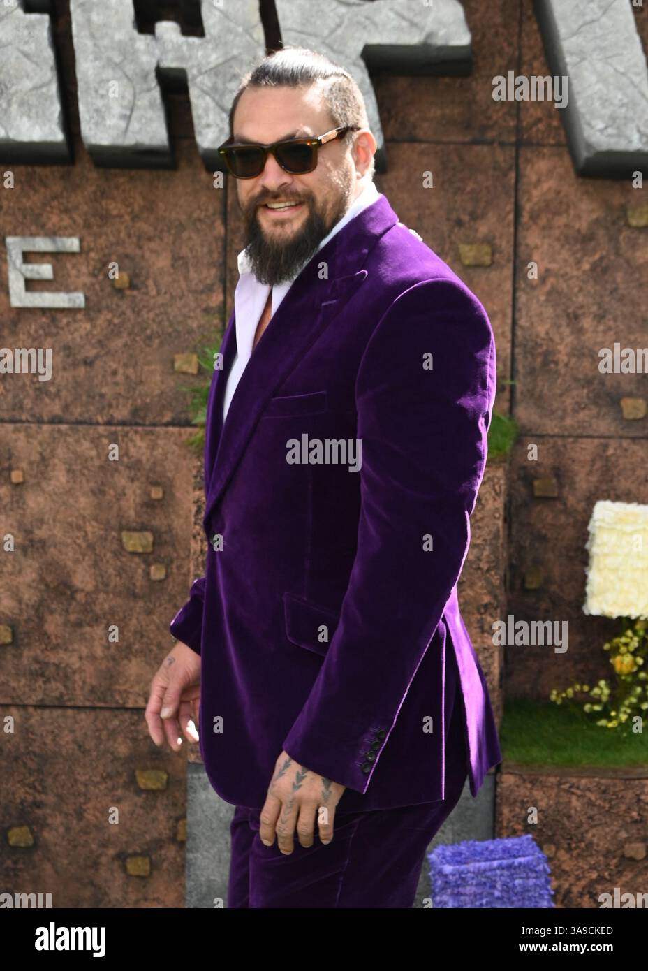 Jason Momoa attends "A Minecraft Movie" World Premiere at Cineworld ...