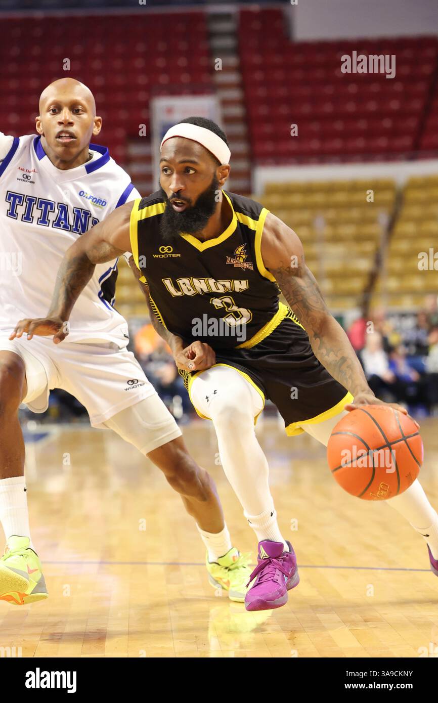 London, Canada. 29th March, 2025. The KW Titans defeat the London ...