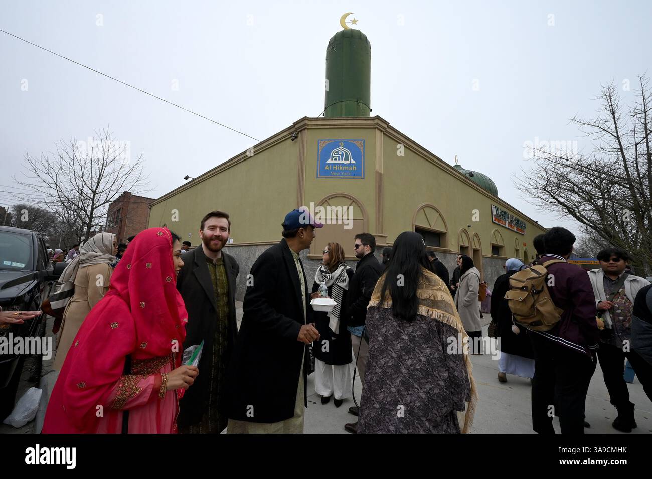 New York, USA. 30th Mar, 2025. Members of the Indonesian Muslim ...