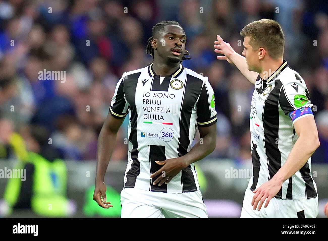 Udinese's Oumar Solet celebrates after scoring 2-1 during the Serie A ...