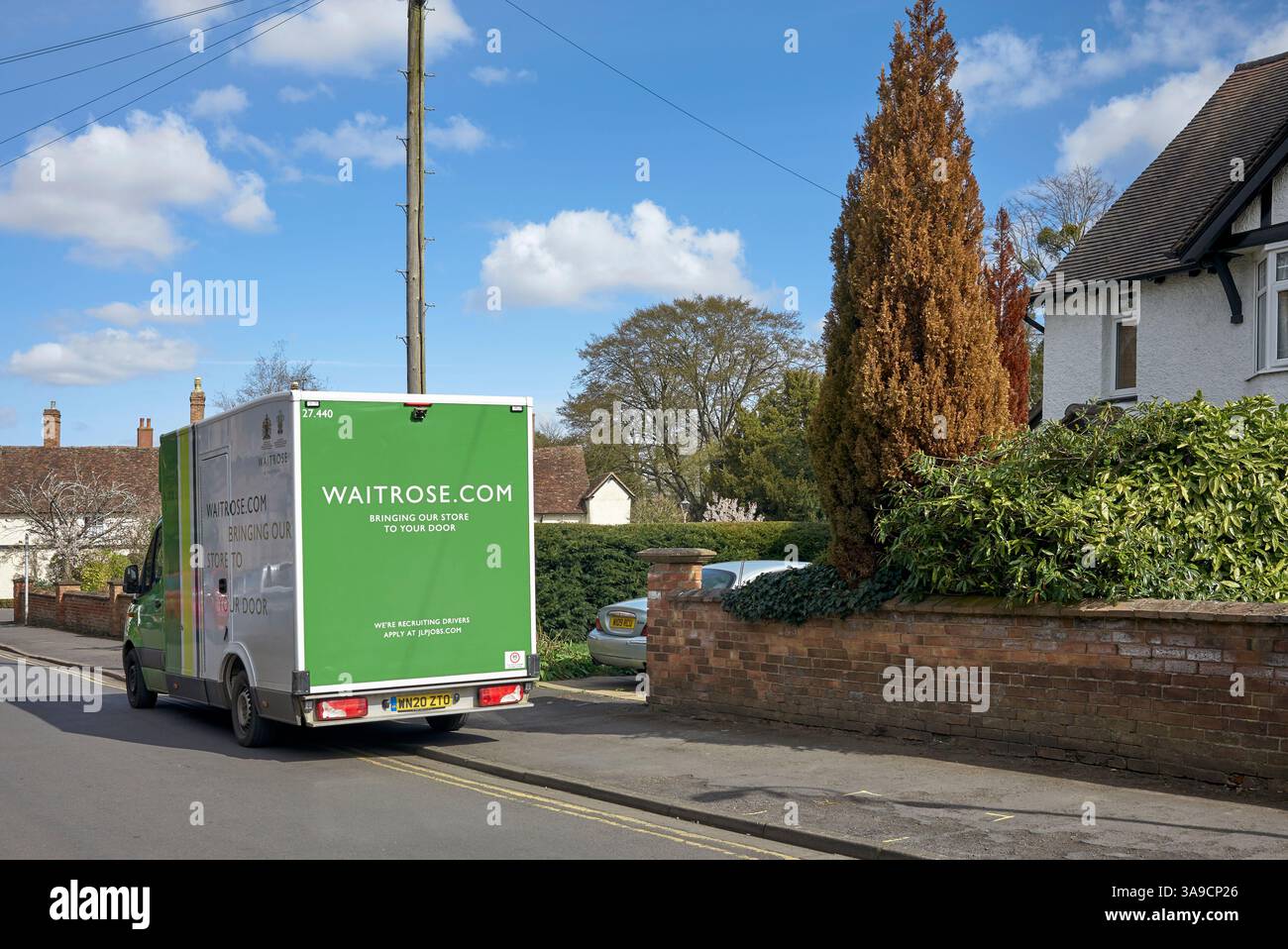 Home delivery service provided by Waitrose supermarket vehicle. England ...