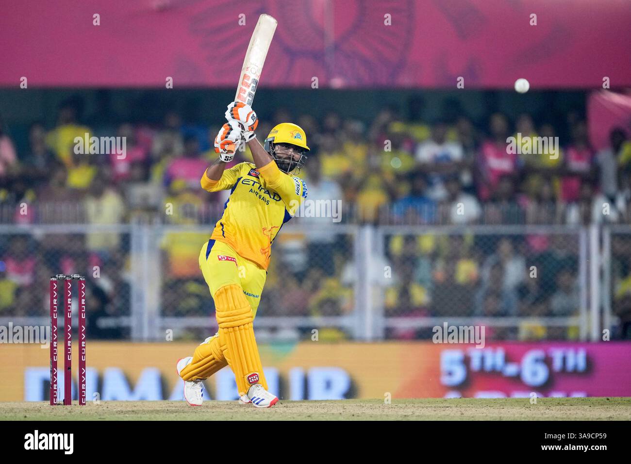 Chennai Super Kings' Ravindra Jadeja bats during the Indian Premier ...