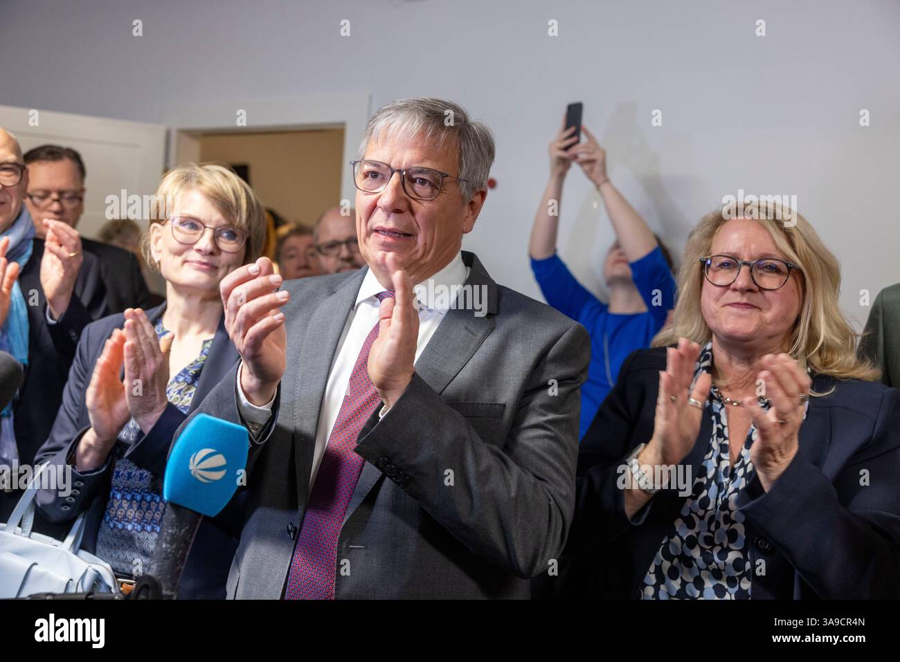 Wiesbaden, Germany. 30th Mar, 2025. The two run-off candidates Gert-Uwe ...