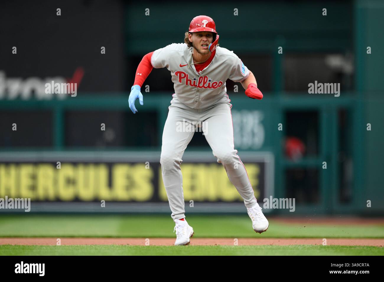 Philadelphia Phillies' Alec Bohm in action during a baseball game ...