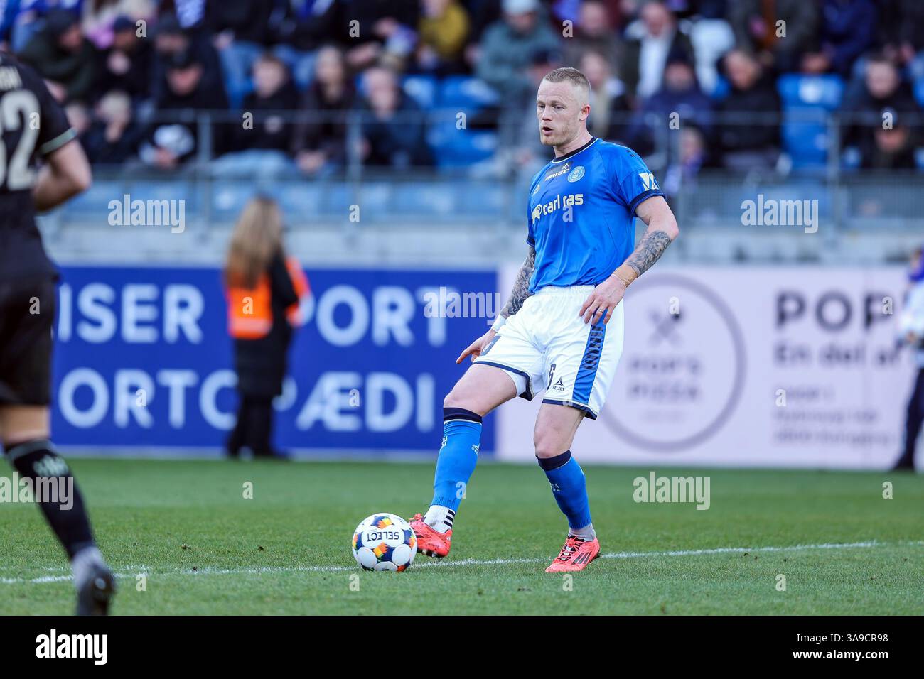 Lyngby, Denmark. 30th, March 2025. Rasmus Thelander (6) of Lyngby BK ...
