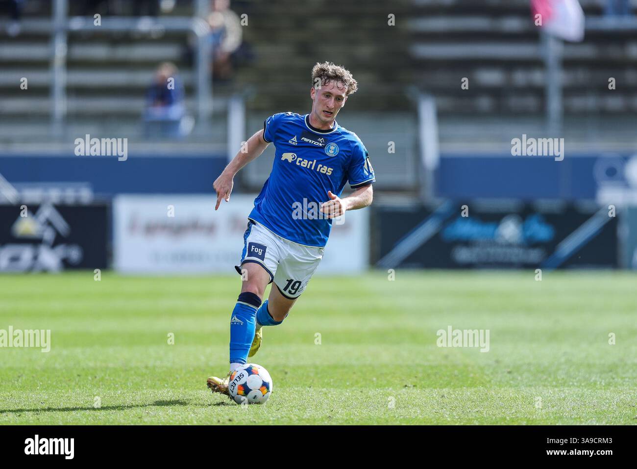 Lyngby, Denmark. 30th Mar, 2025. Gustav Fraulo (19) of Lyngby BK seen ...