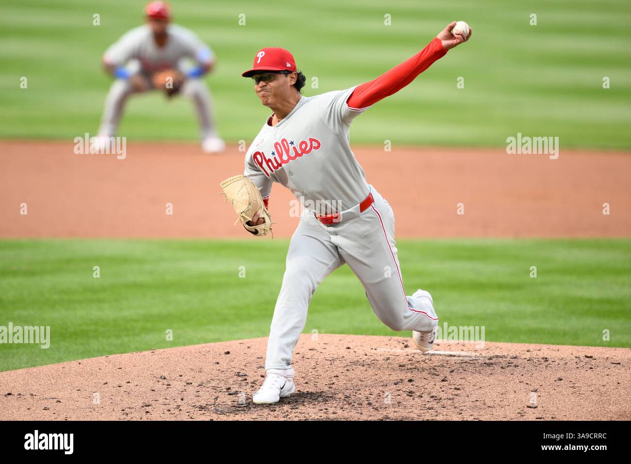Philadelphia Phillies starting pitcher Jesus Luzardo (44) in action ...